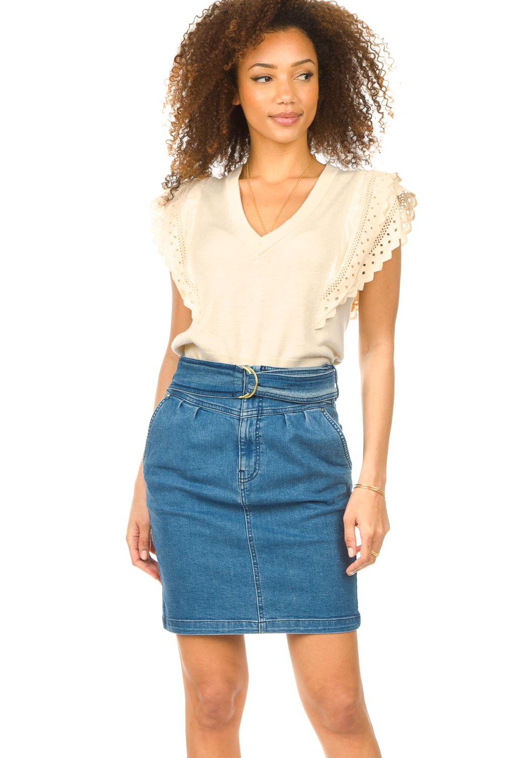 Denim rok Riley | blauw... | Dante6 | Little Soho