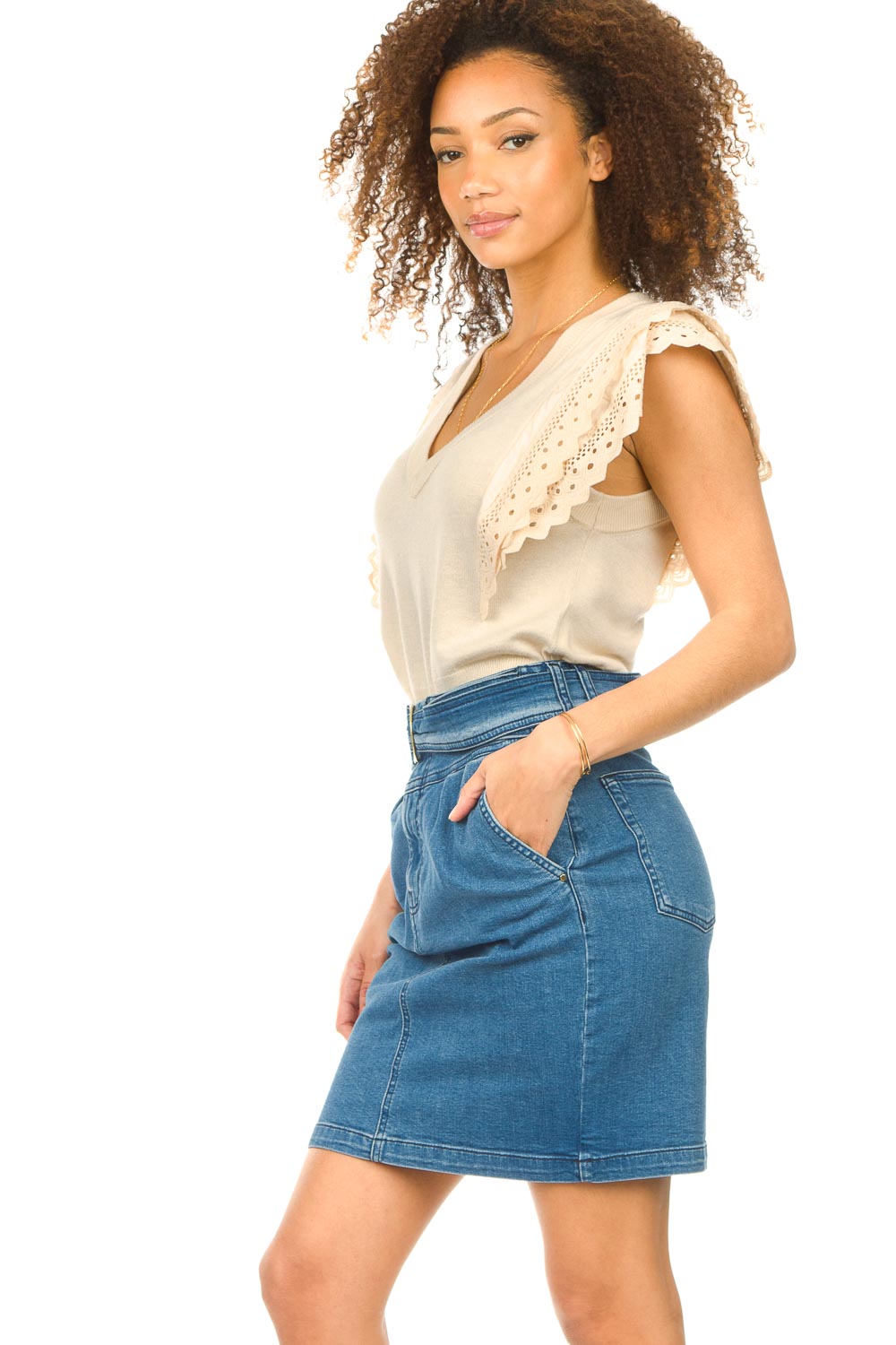 Denim rok Riley | blauw... | Dante6 | Little Soho