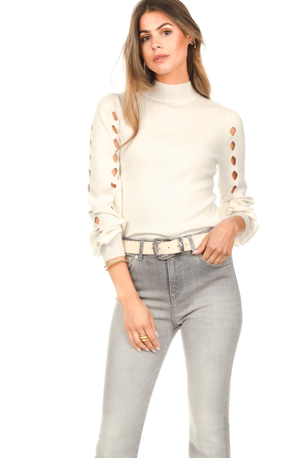 Trui met cut-out details Varor | off-white | Kocca | Little Soho