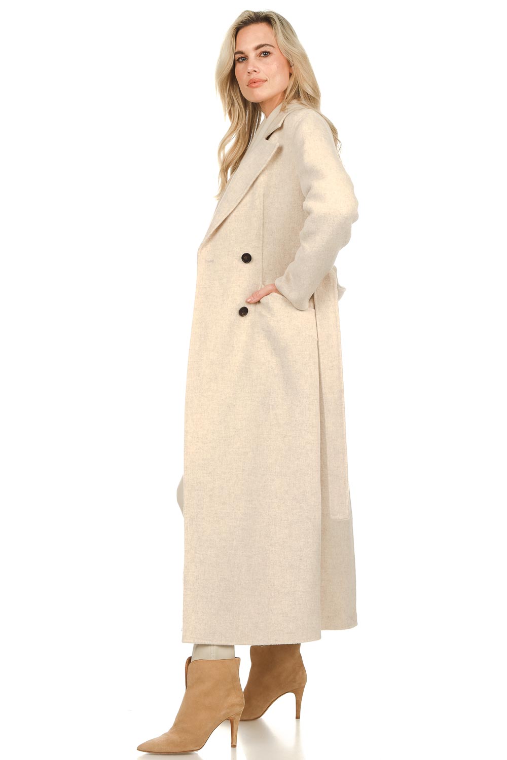 Wollen mantel Paccia | beige... | STUDIO AR | Little Soho