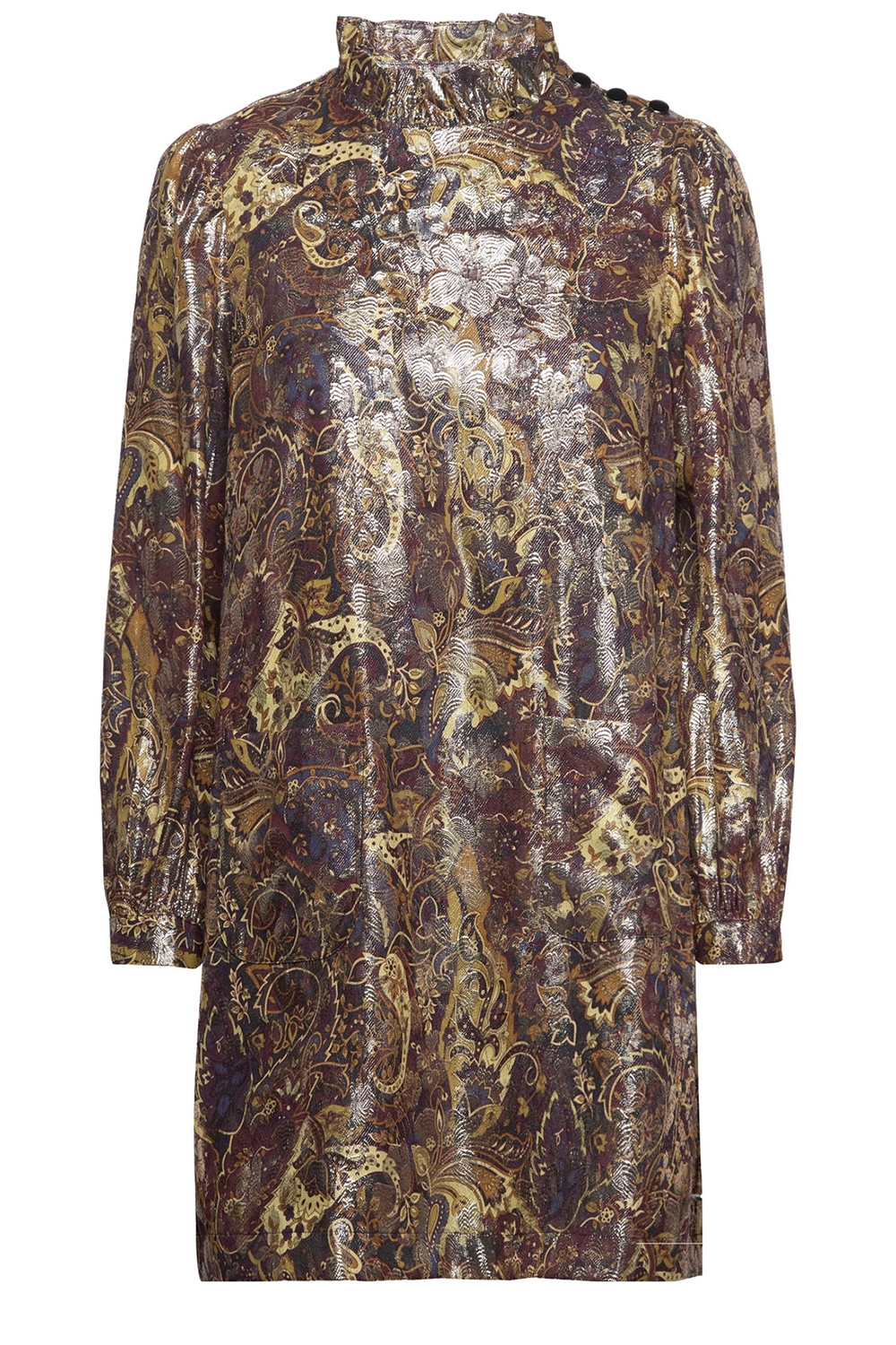 Metallic jurk met paisley print Chiba | goud... | ba&sh | Little Soho