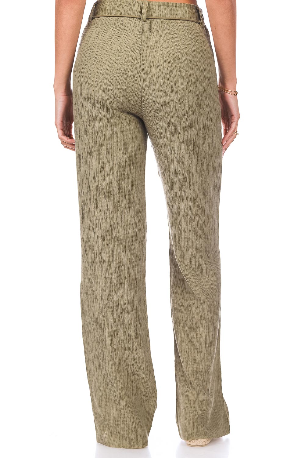 Wijde broek met geplooid effect Lou | groen... | Dante6 | Little Soho