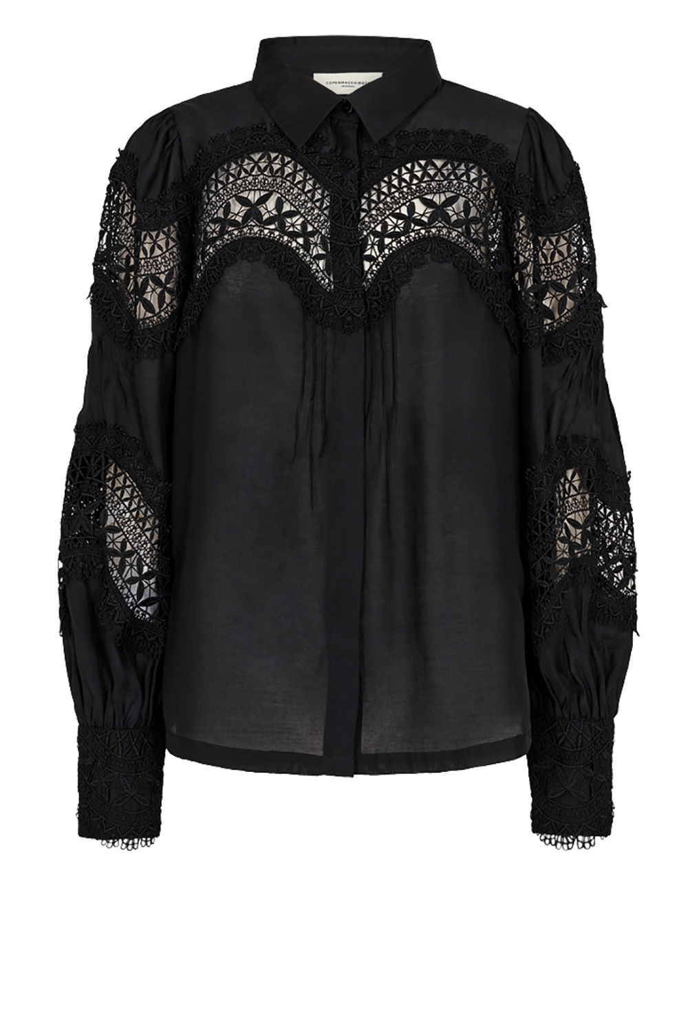 Kanten blouse Molly | zwart | Copenhagen Muse | Little Soho