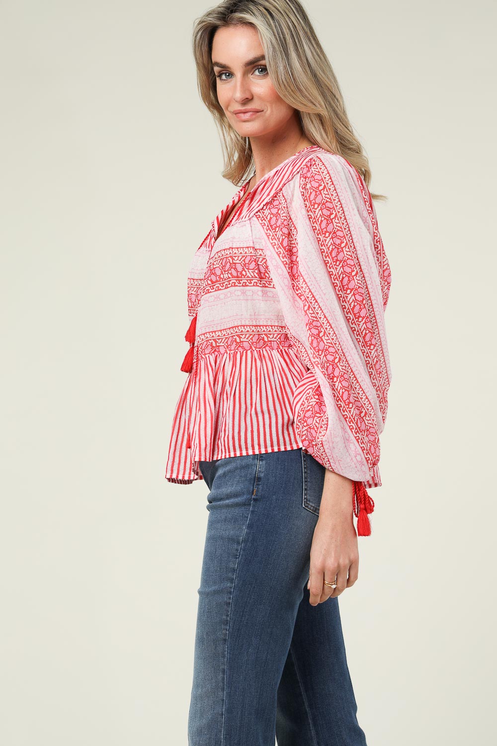 Blouse met print Amelie | roze | Antik Batik | Little Soho