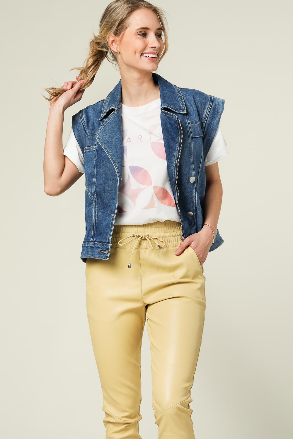 Denim jas met afritsbare mouwen Dulce | blauw... | Suncoo | Little Soho