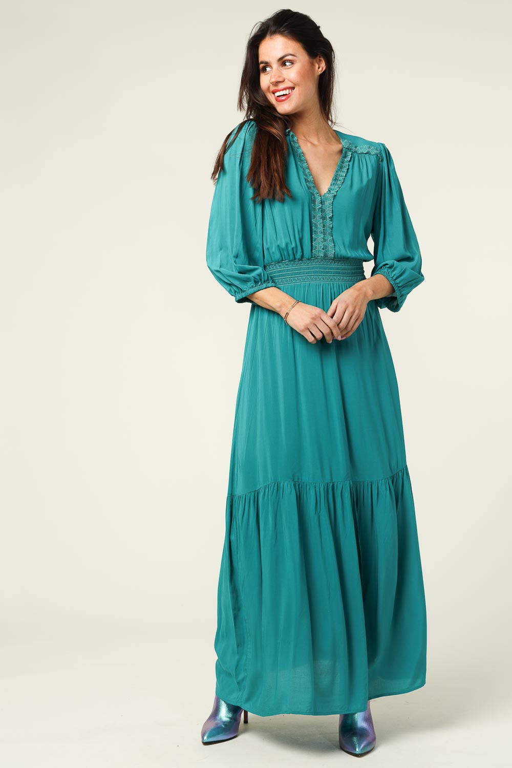 Maxi-jurk Georgi | groen | Dante6 | Little Soho