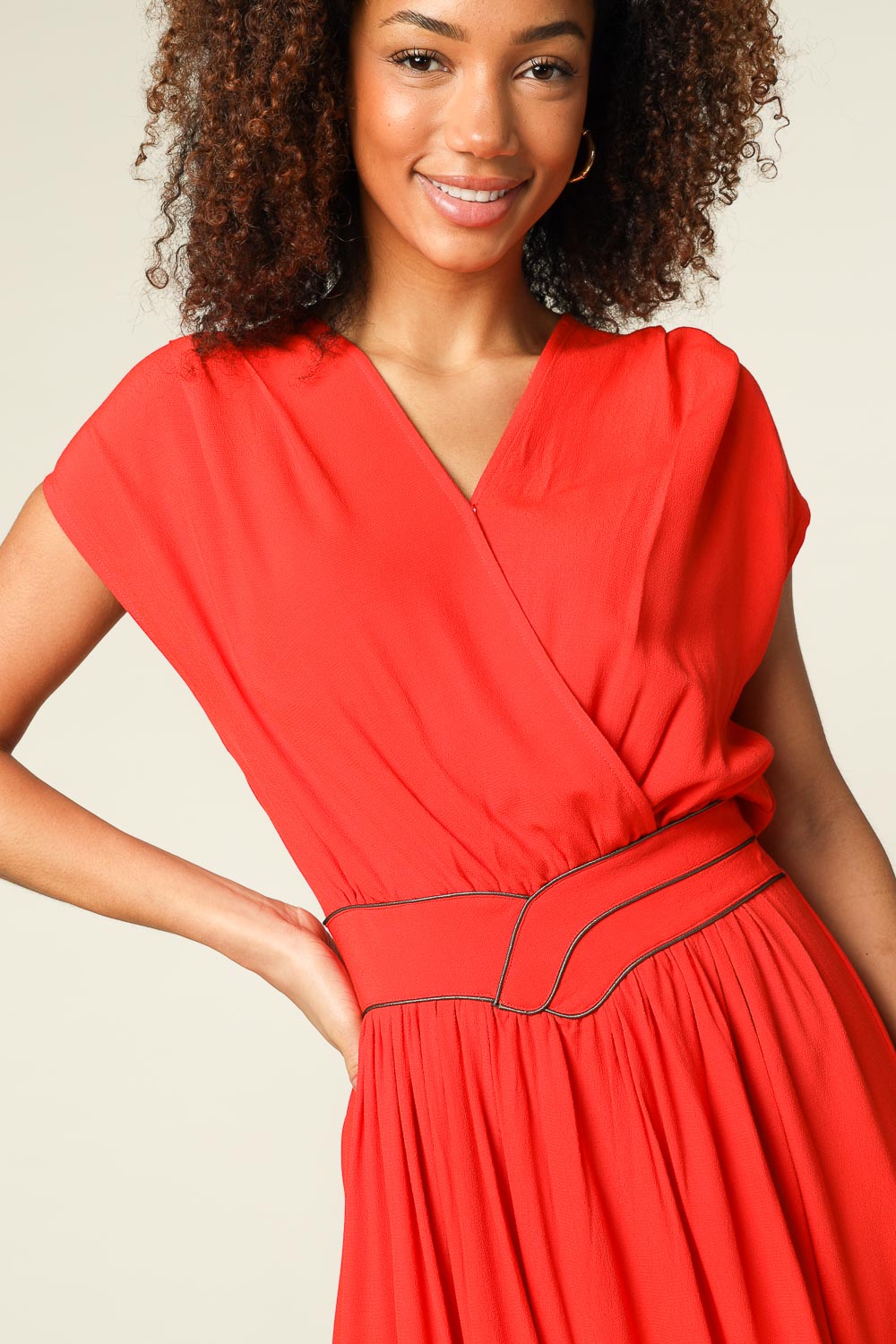 Maxi-jurk Swing | rood | Louizon | Little Soho