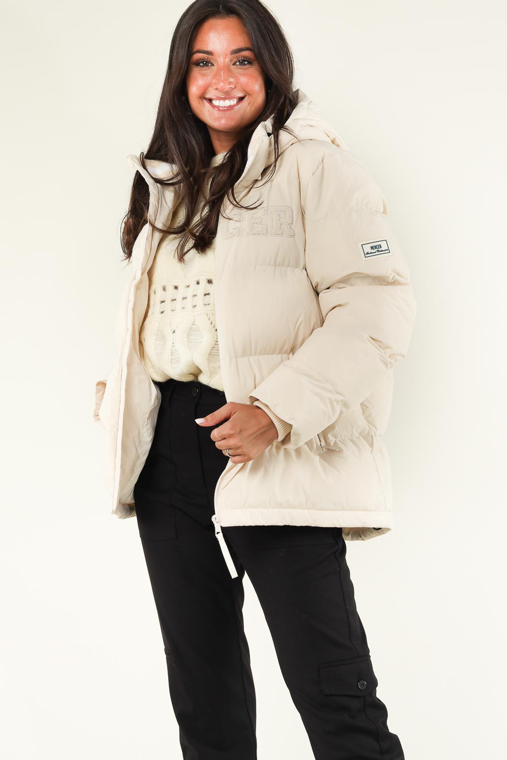 Puffer jas Estate | naturel | Mercer | Little Soho