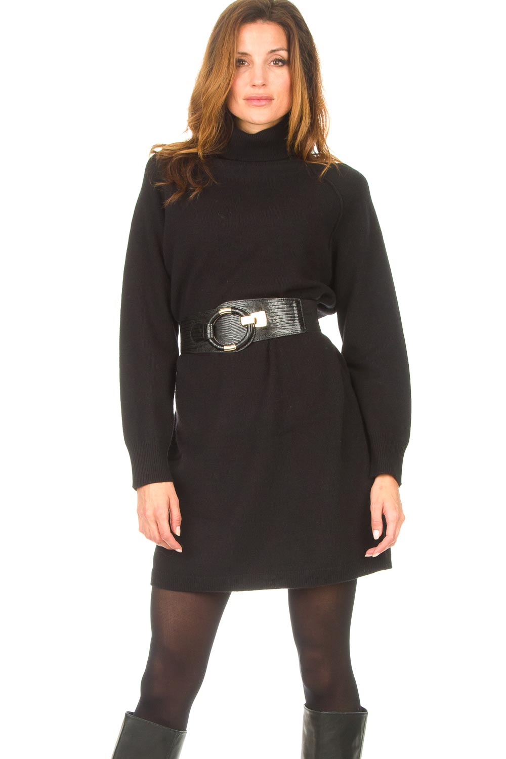 Sweater jurk Maya | zwart | Set | Little Soho