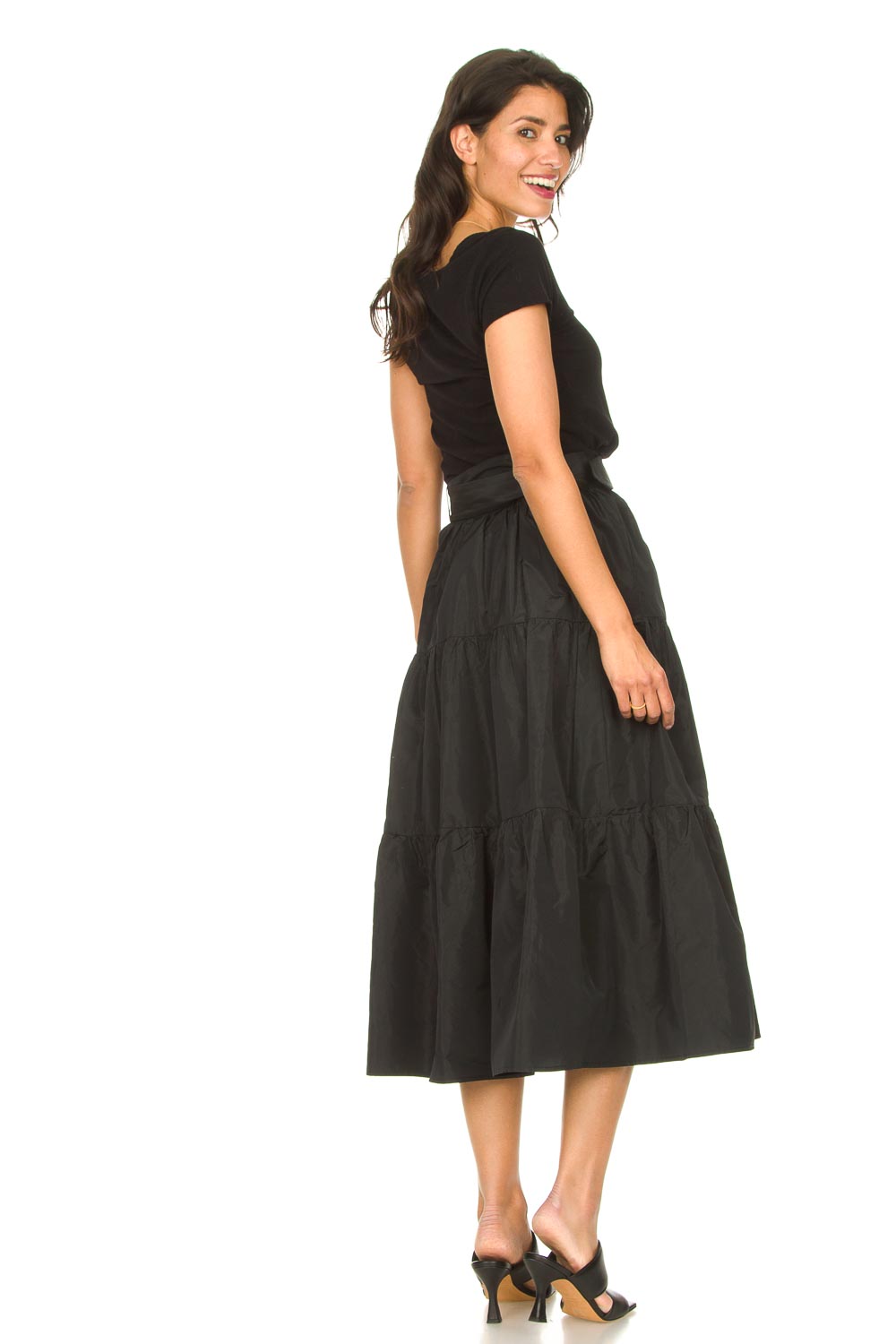 Taffeta maxi-rok Tess | zwart... | Liu Jo | Little Soho