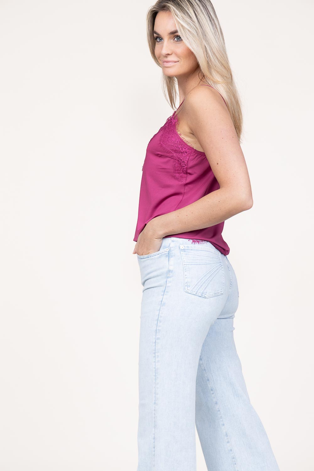 Top with lace details Puck | berry... | CC Heart | Little Soho