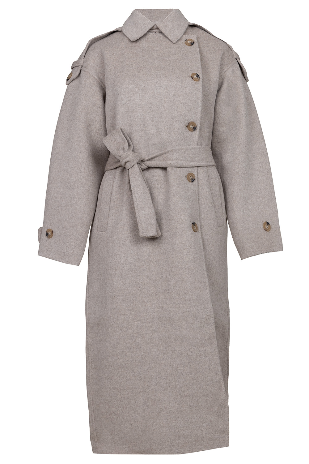 Wollen mantel Walance | beige | Second Female | Little Soho