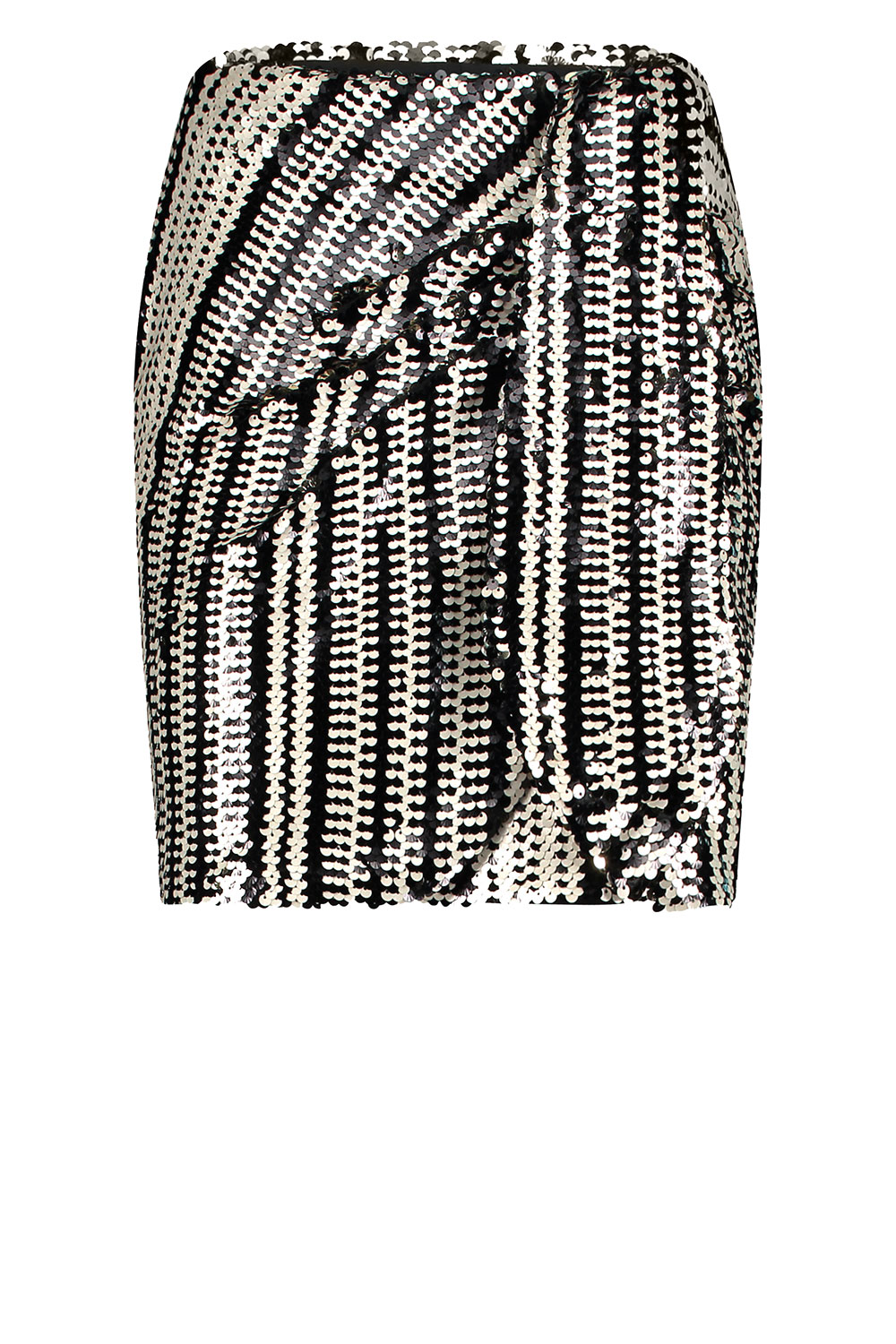 Overslag rok met pailletten Sinara | zwart | Ibana | Little Soho