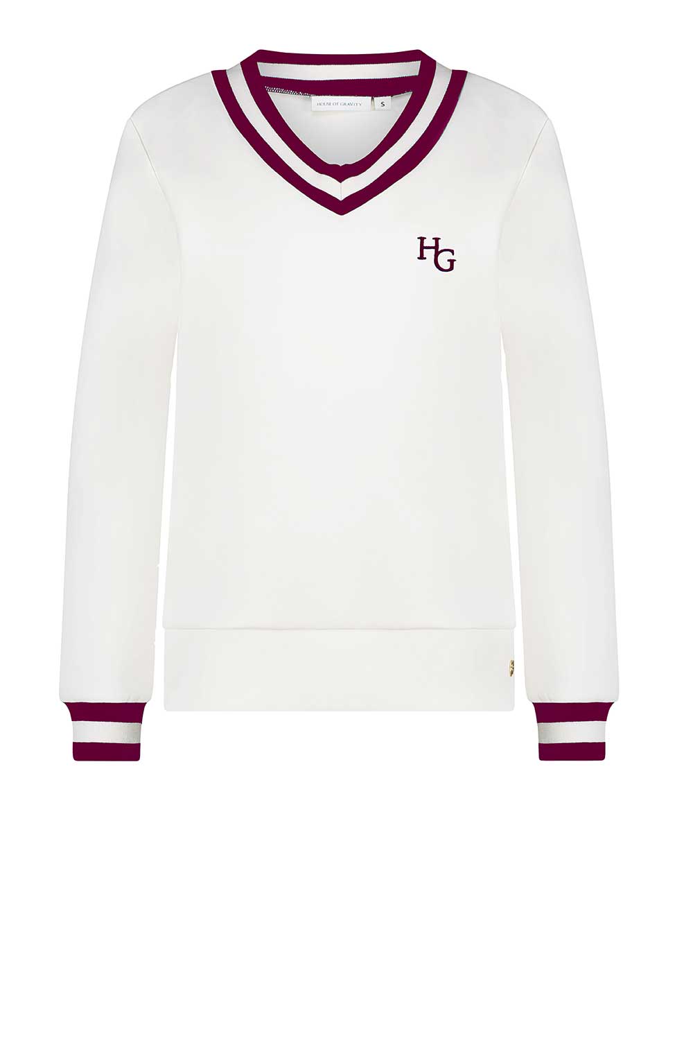 Sweater met V-hals Ruby | wit... | House of Gravity | Little Soho