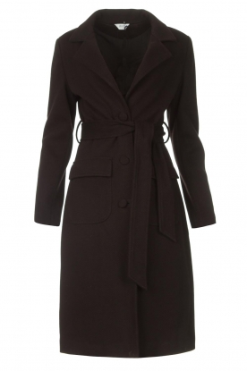 Manteljas met strikceintuur Joy | zwart | Liu Jo | Little Soho